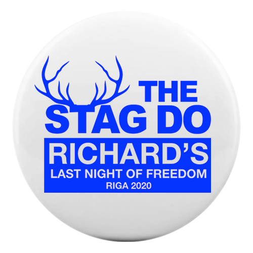 Personalised Stag Night Badges - 19 Designs - Printed in 48 Hours ...