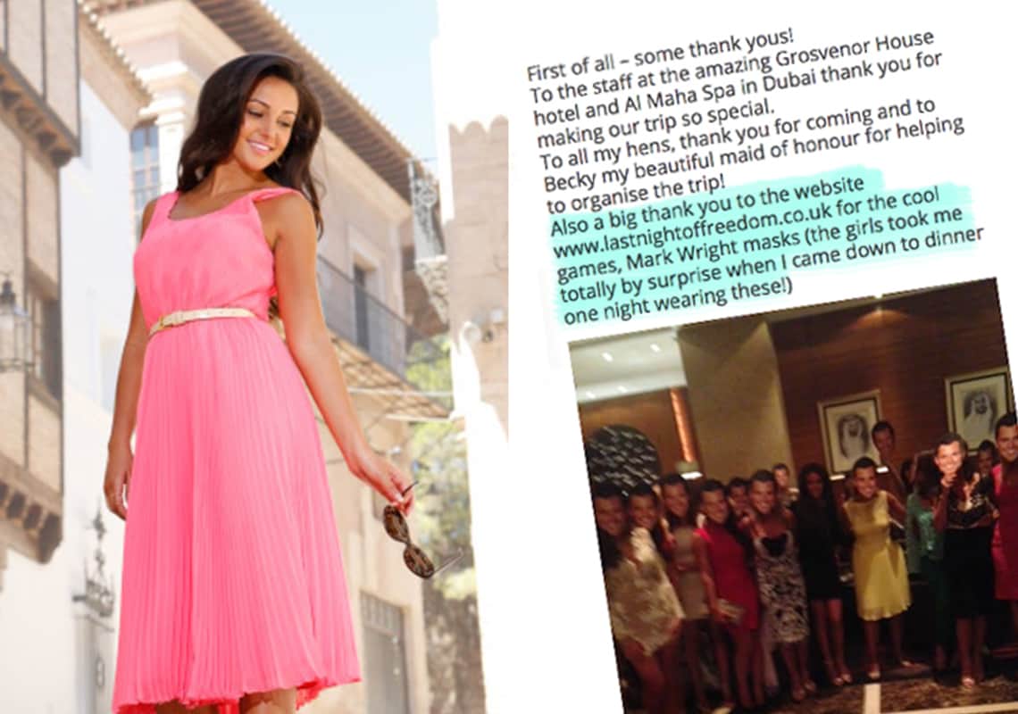 Michelle Keegan's Dubai Hen Do | Last Night of Freedom