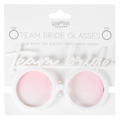 Team Bride White Glasses - £2.99 - 15 In Stock - Last Night of Freedom