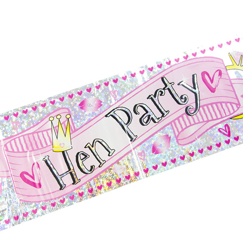 Metallic Hen Party Banner - £0.99 - 5 In Stock - Last Night of Freedom