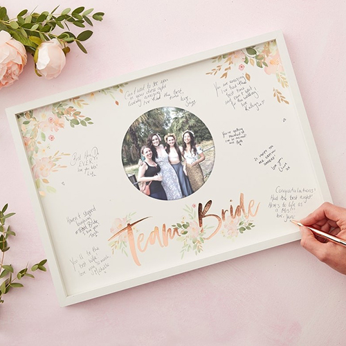 Floral Team Bride Guest Book Frame - £9.99 - 5 In Stock - Last Night of ...